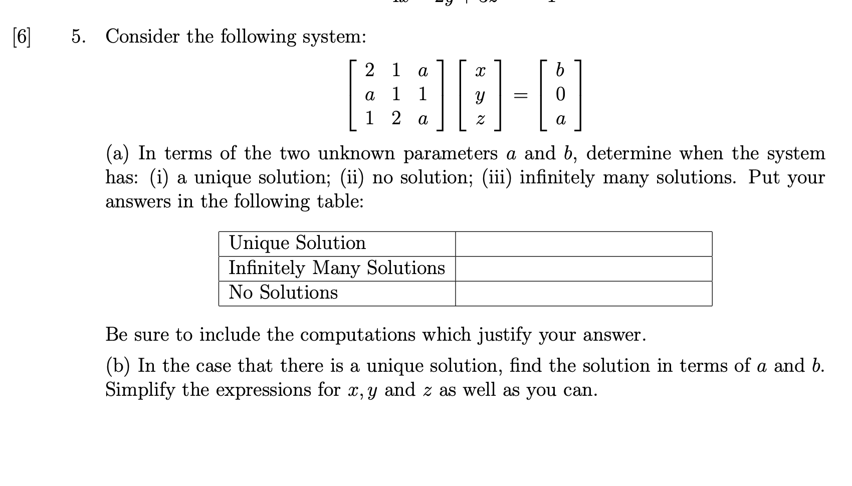 Solved [6] 5. ﻿Consider the following | Chegg.com