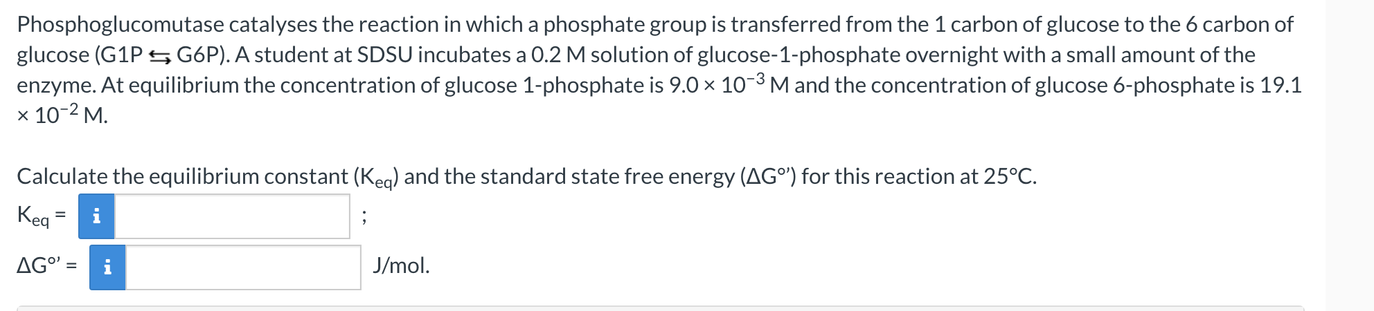 Solved Phosphoglucomutase catalyses the reaction in which a | Chegg.com