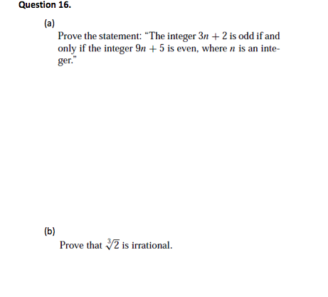 Solved Question 15. Prove or disprove that there is a | Chegg.com
