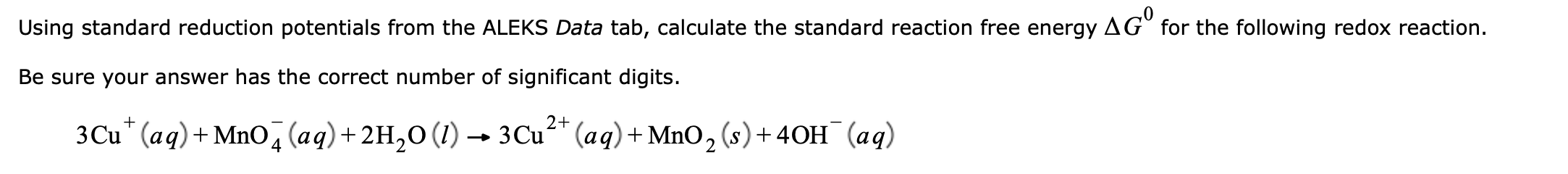 Solved Using standard reduction potentials from the ALEKS | Chegg.com