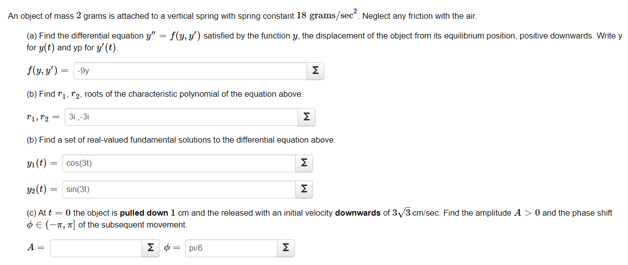 Solved An object of mass 2 grams is attached to a vertical | Chegg.com