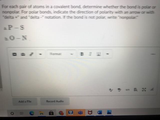 Solved For each pair of atoms in a covalent band, determine | Chegg.com