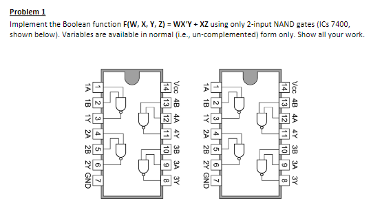 Solved Implement the Boolean function F(W,X,Y,Z)=WXrY+XZ | Chegg.com