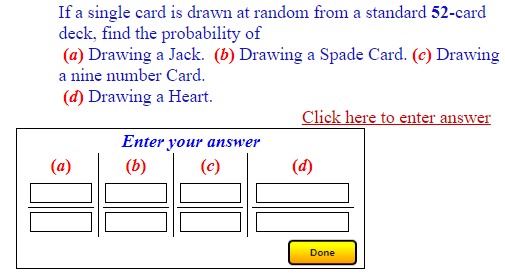 Solved If a single card is drawn at random from a standard | Chegg.com