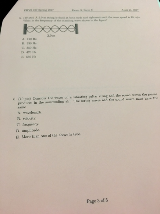 Solved A 2.0-m string is fixed at both ends and tightened | Chegg.com