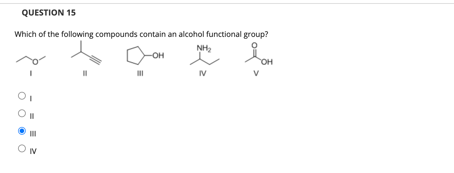Solved Which of the following compounds contain an alcohol | Chegg.com
