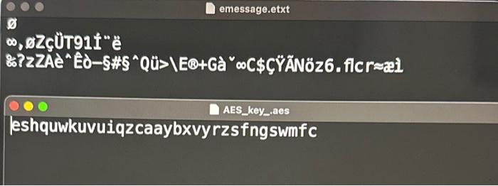 Solved Given an unencrypted AES key and an encrypted | Chegg.com