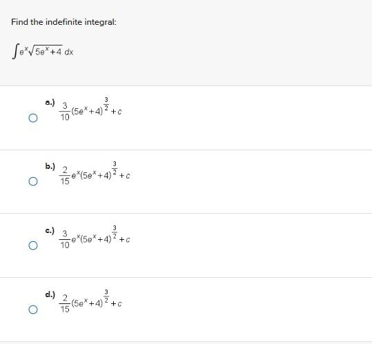 Solved Find indefinite integrals by u-substitution with | Chegg.com