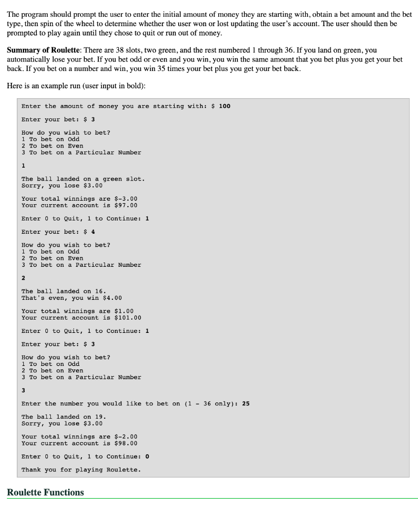 Solved The program should prompt the user to enter the | Chegg.com