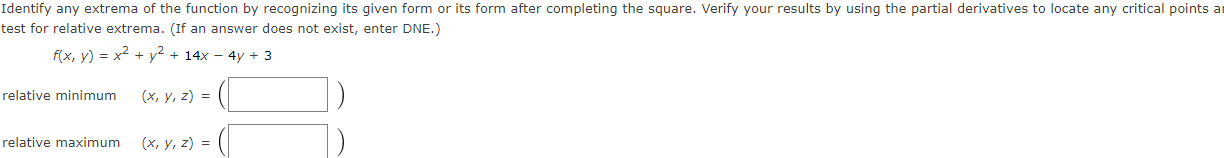 Solved Identify any extrema of the function by recognizing | Chegg.com