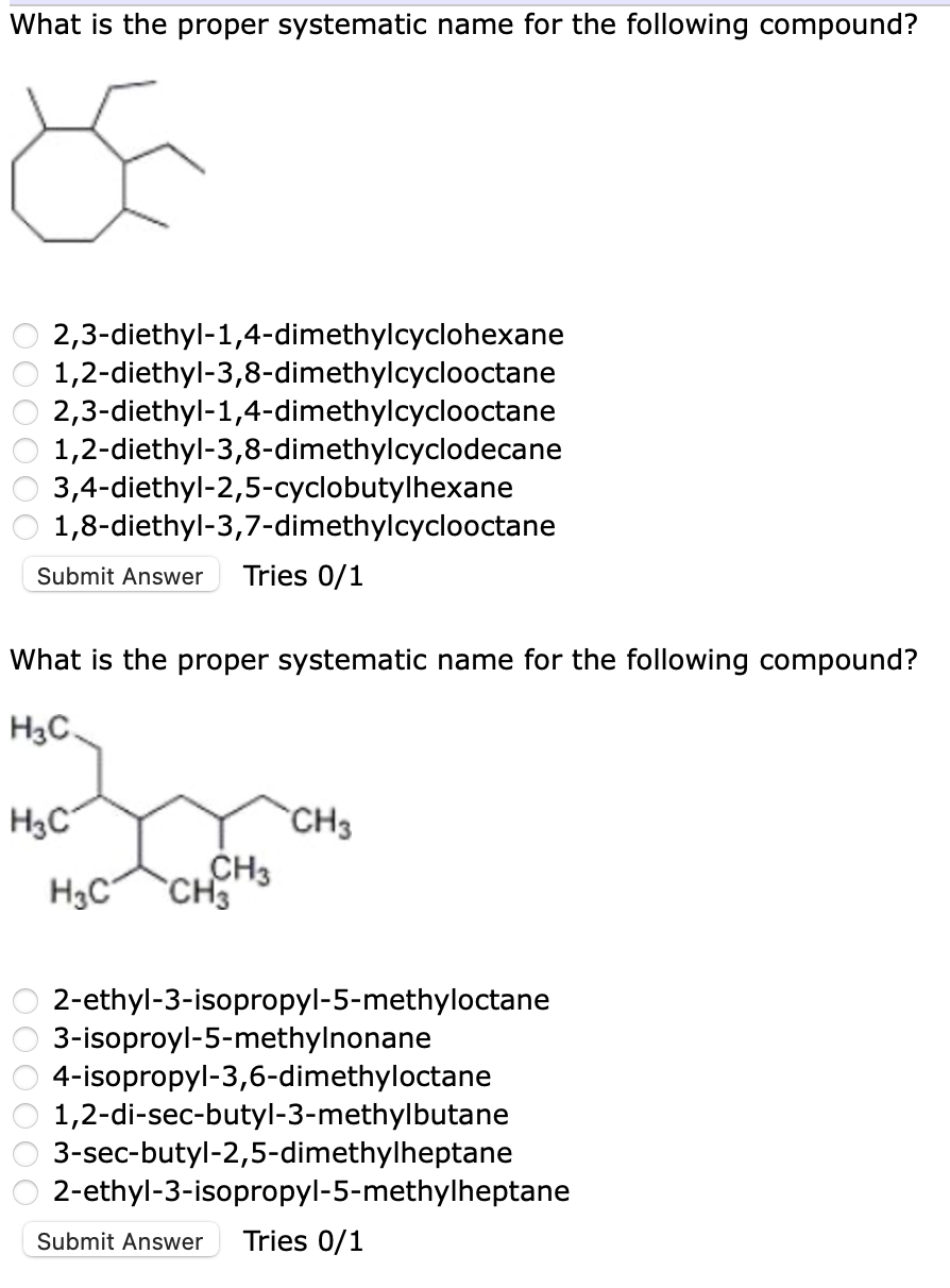 What is the proper systematic name for the following | Chegg.com