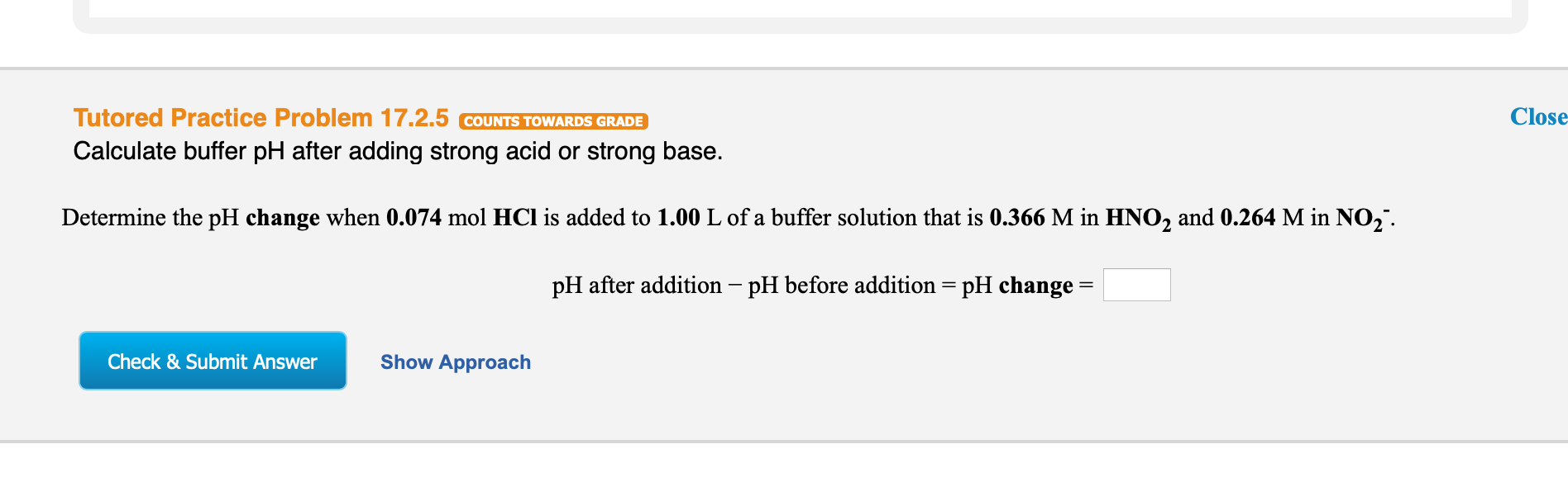 Solved Close Tutored Practice Problem 17.2.5 COUNTS TOWARDS | Chegg.com