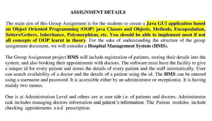 Solved The main aim of this Group Assignment is for the | Chegg.com
