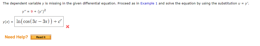 Solved The dependent variable y is missing in the given | Chegg.com