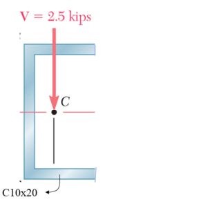 Solved 3) The C10 x 20 rolled steel section, shown in | Chegg.com