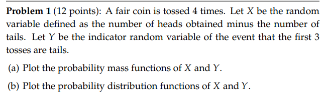 Solved PLOT THE PROBABILITY MASS FUNCTIONS AND PROBABILITY | Chegg.com