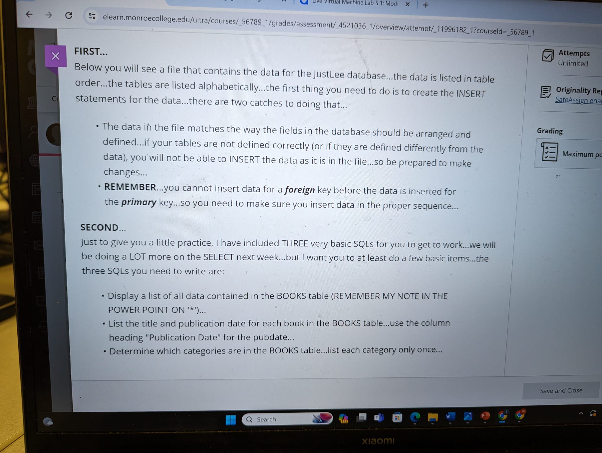 Solved FIRST...AttemptsBelow you will see a file that | Chegg.com