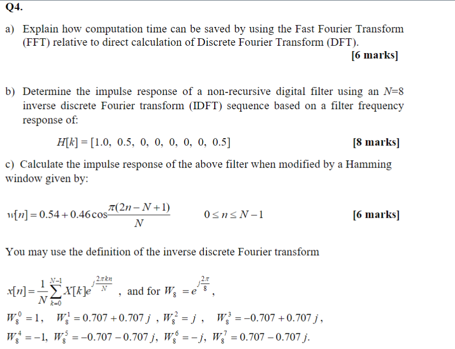 Solved a) Explain how computation time can be saved by using | Chegg.com