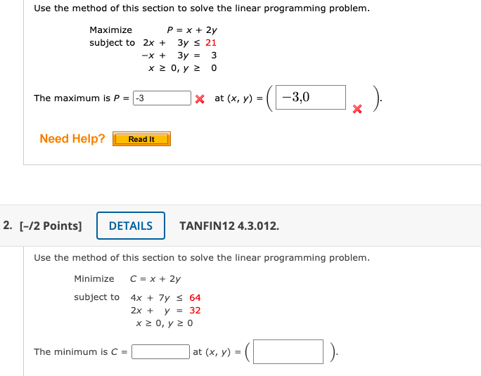 Solved Use the method of this section to solve the linear | Chegg.com