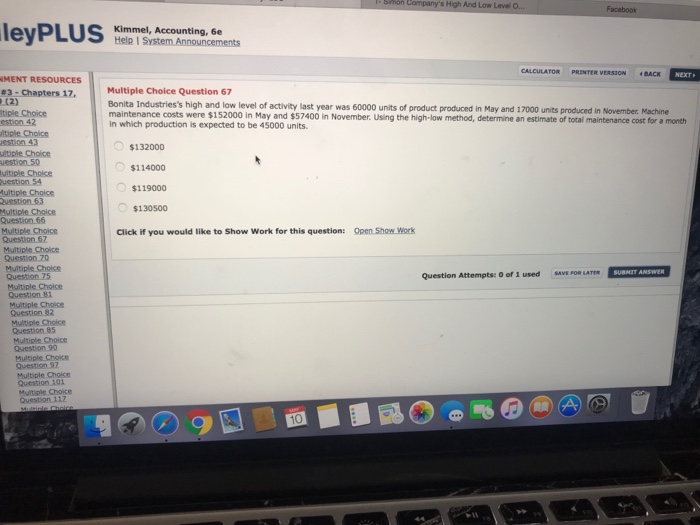 Solved ASSIGNMENT RESOURCES Multiple Choice Question 85 tam | Chegg.com