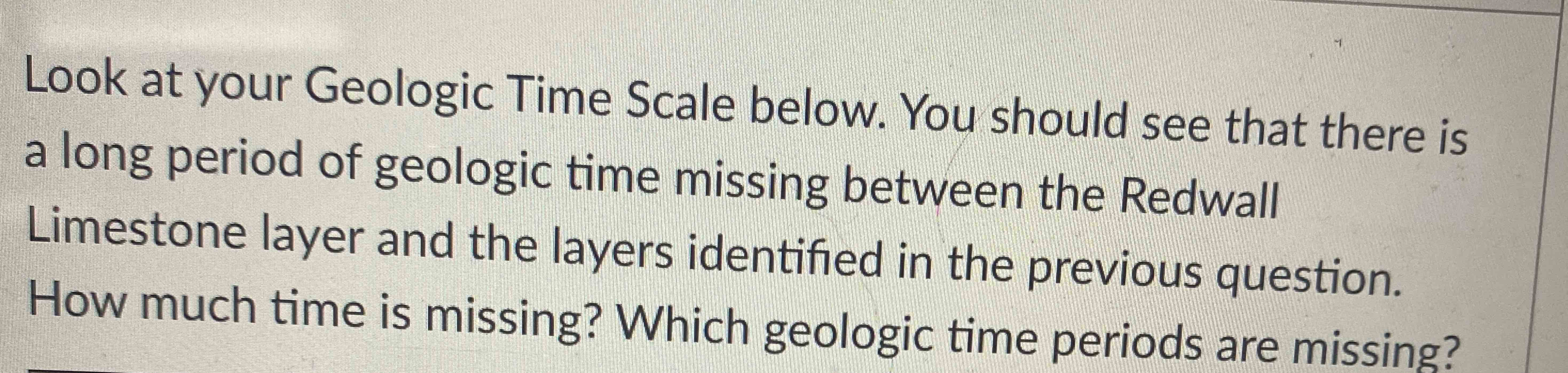 Solved Look at your Geologic Time Scale below. You should | Chegg.com