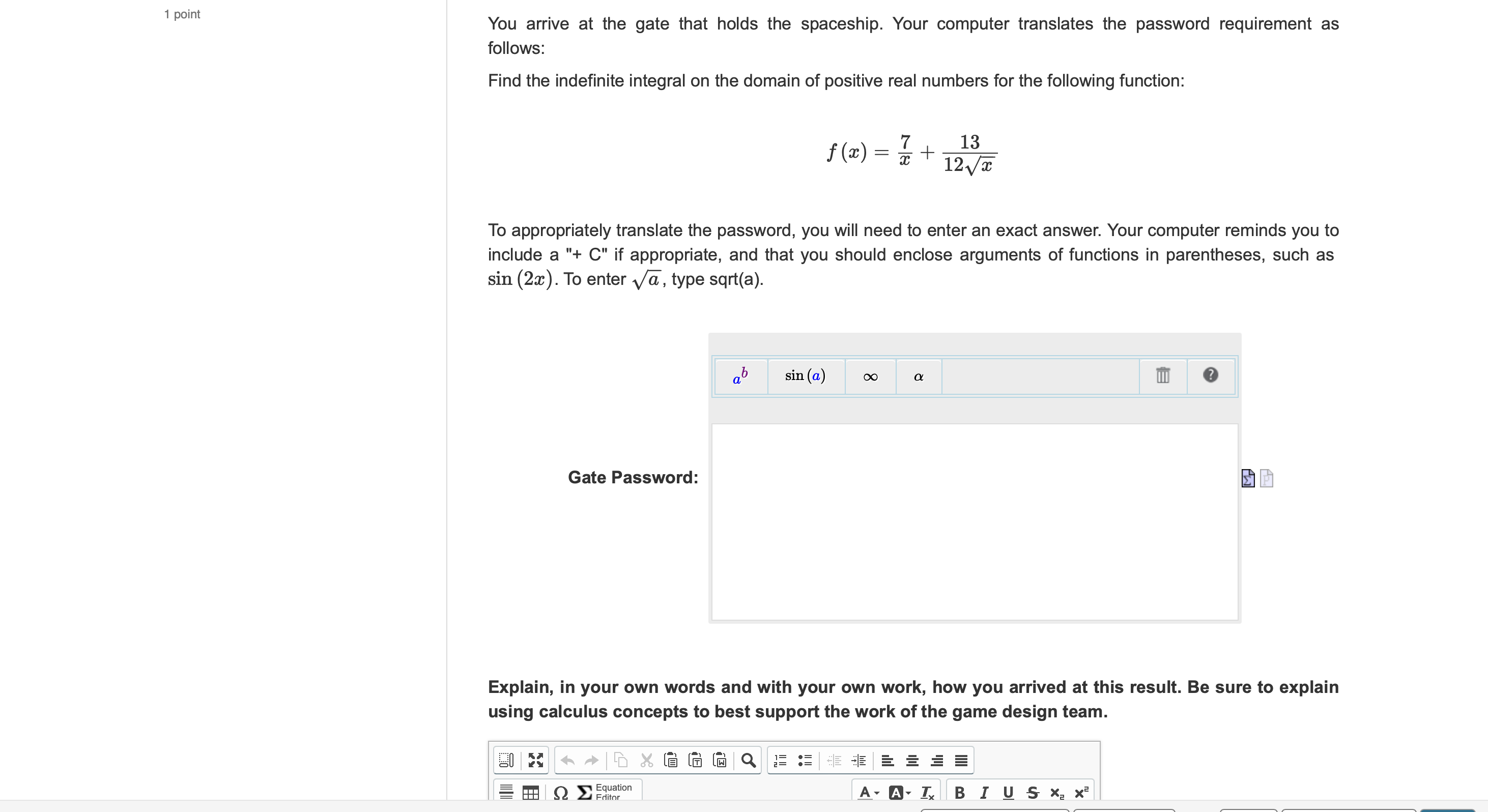 Solved You arrive at the gate that holds the spaceship. Your | Chegg.com