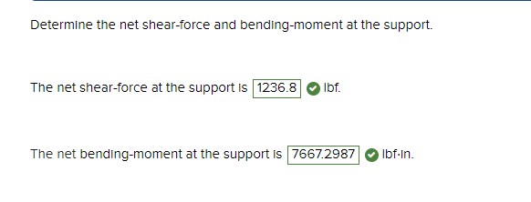 Solved Determine the net shear-force and bending-moment at | Chegg.com