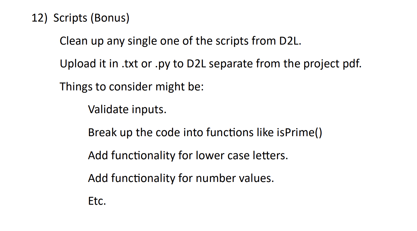 2) Scripts (Bonus) Clean up any single one of the | Chegg.com