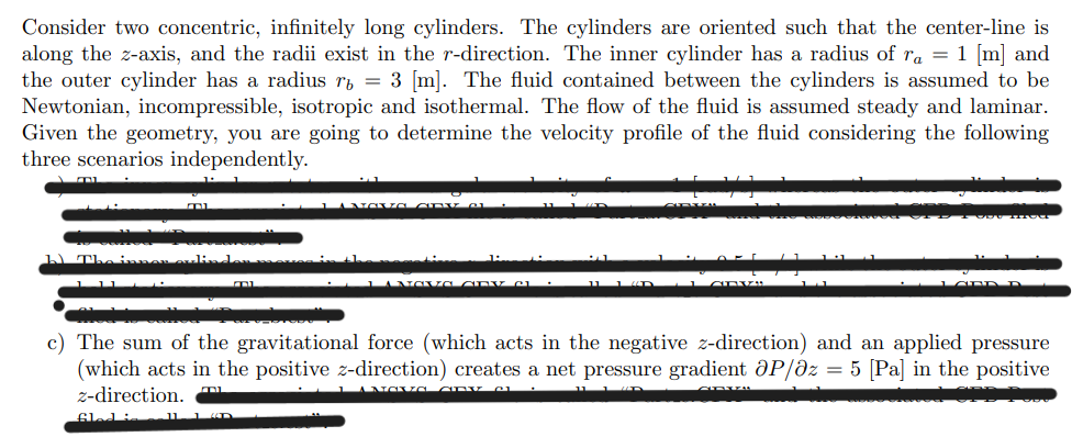 Solved Consider two concentric, infinitely long cylinders. | Chegg.com
