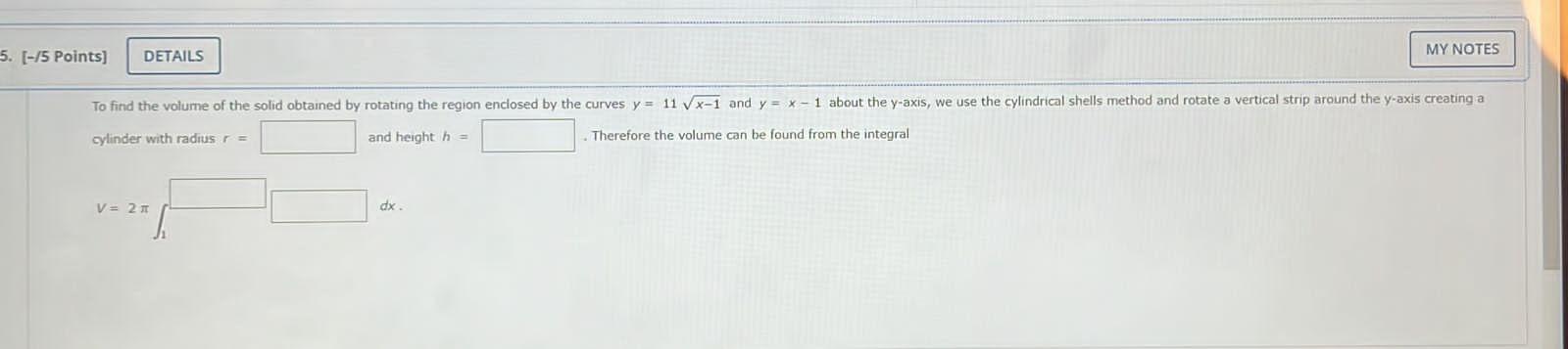 Solved cylinder with radius r= and height h= Therefore the | Chegg.com
