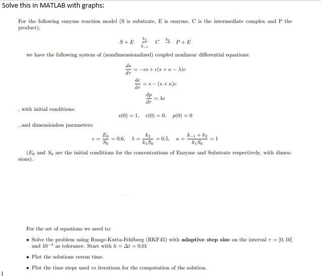 Solved Solve this in MATLAB with graphs: For the following | Chegg.com