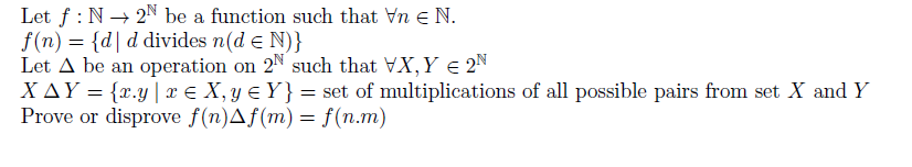 Solved Let f : N→2N be a function such that ∀n in N. | Chegg.com Solved Let f : N→2N be a function such that ∀n in N. | Chegg.com
