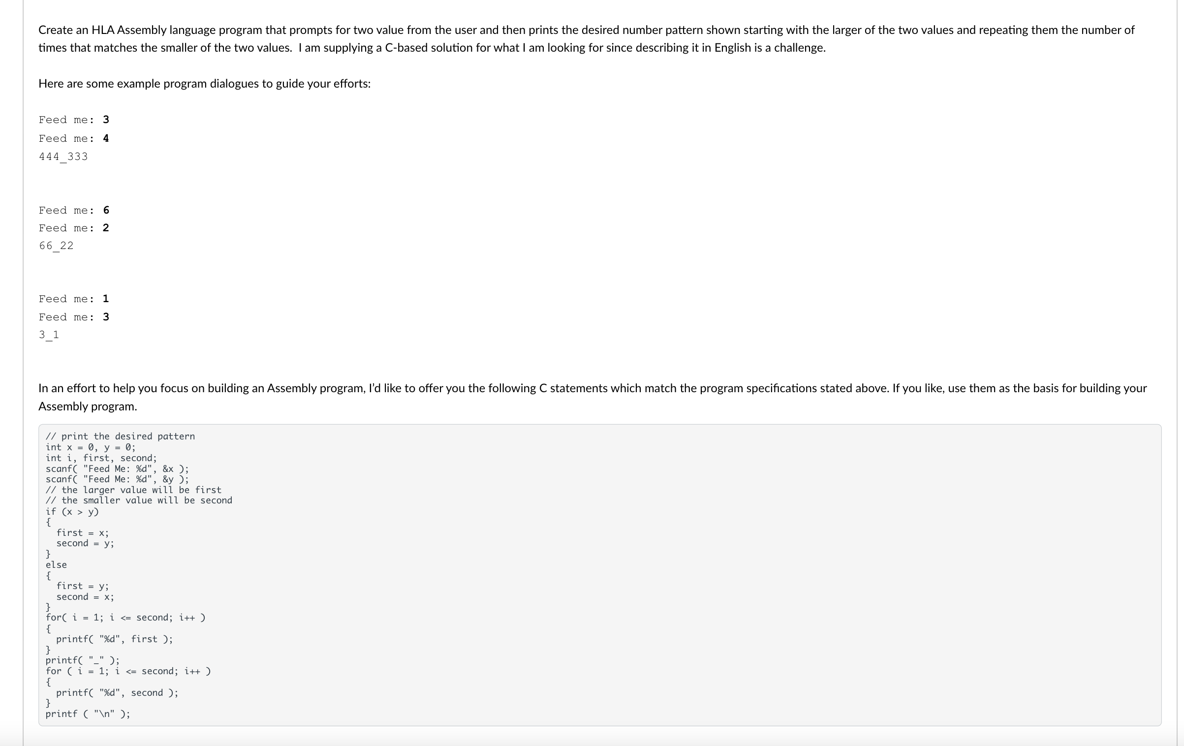 Solved times that matches the smaller of the two values. I | Chegg.com