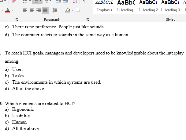 Solved .A. AaBb CcL AaBbC AaBbCc AaBbCc A Emphasis Heading 1 | Chegg.com