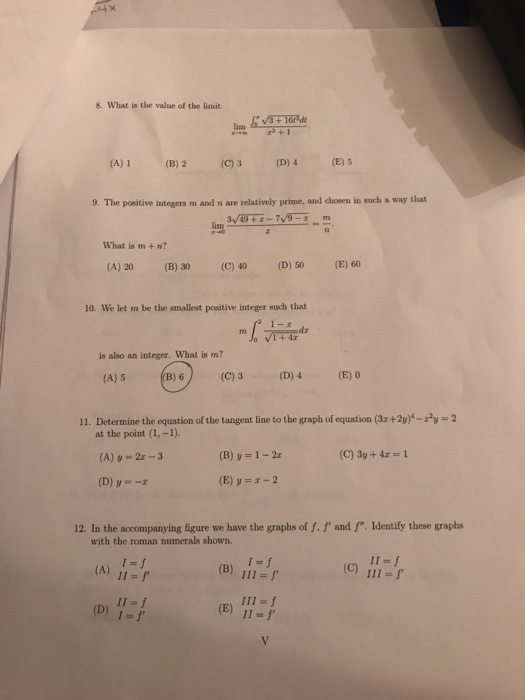 Solved Calculus Problems 1. Every function f is continuous. | Chegg.com