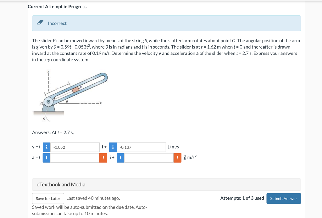 Solved The slider P can be moved inward by means of the | Chegg.com