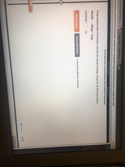 Solved Using standard heats of formation, calculate the | Chegg.com
