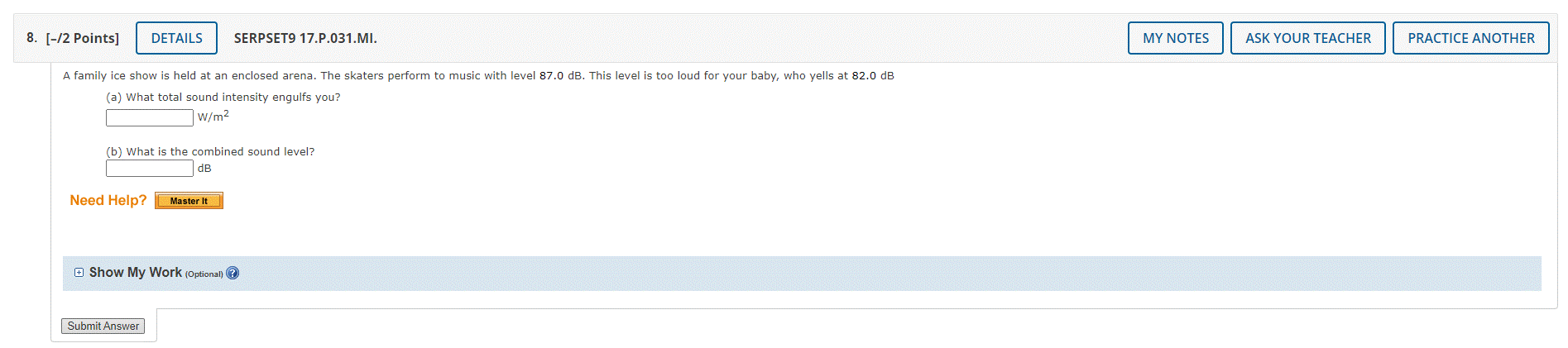 Solved I need help on my physics two homework. The subject | Chegg.com