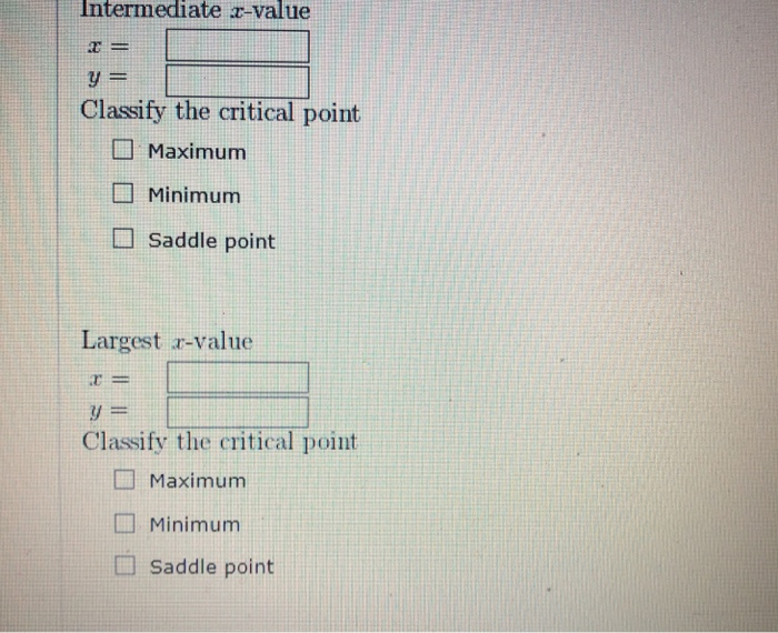 Solved Find the three critical points of the following | Chegg.com