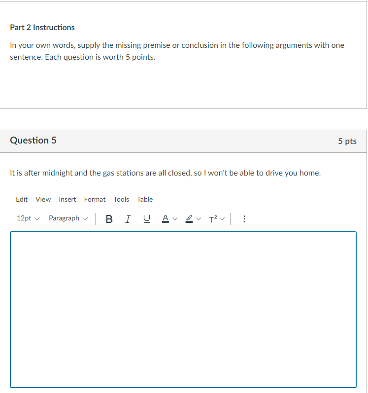 Solved Part 2 Instructions In your own words, supply the | Chegg.com