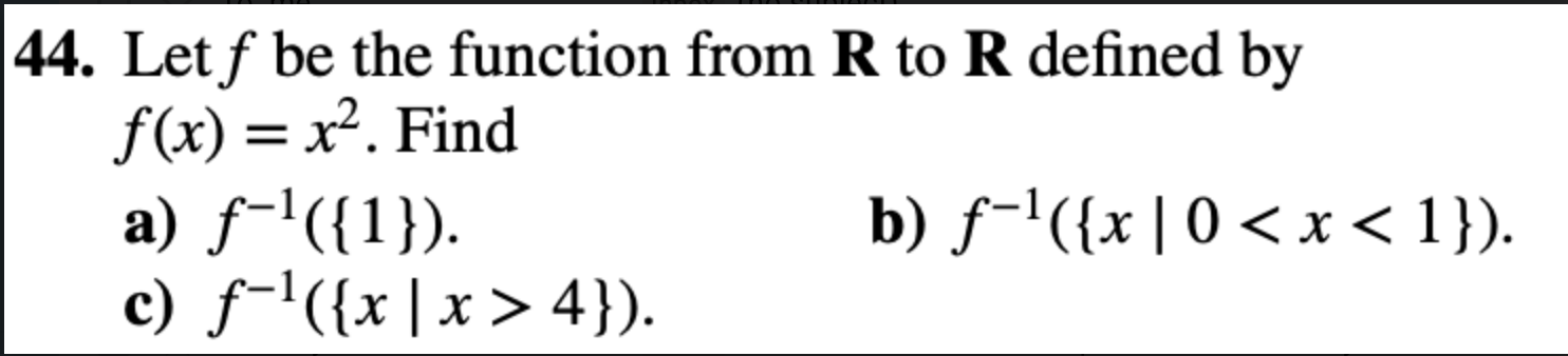 Solved 44. Let f be the function from R to R defined by f(x) | Chegg.com