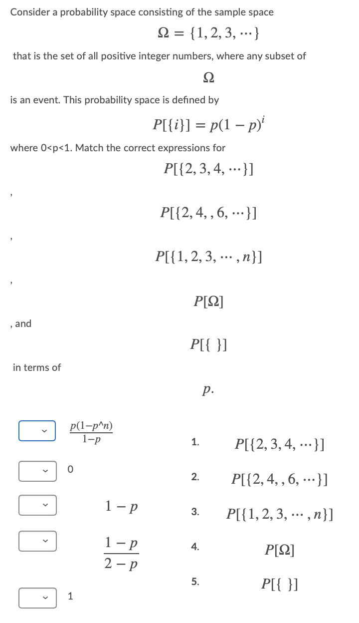 Solved Consider a probability space consisting of the sample | Chegg.com