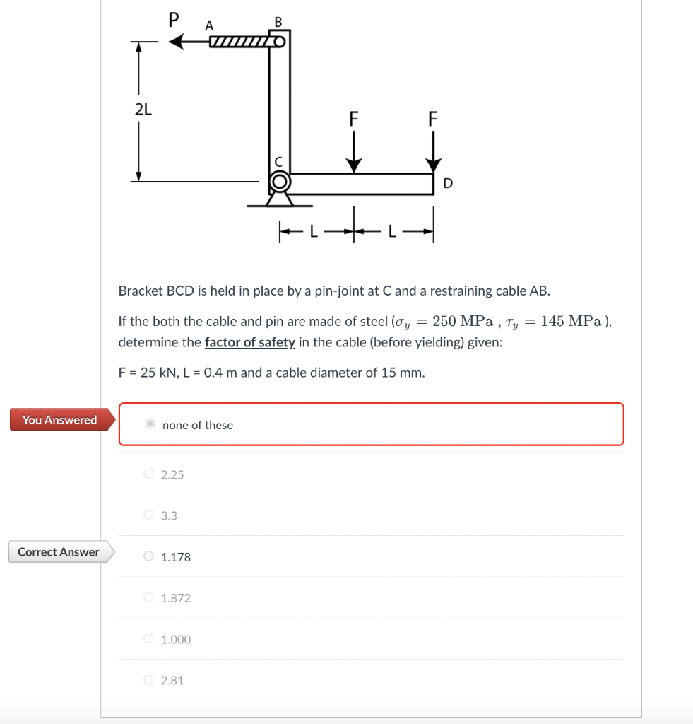 Solved You Answered Correct Answer 2L P Onone of these 2.25 | Chegg.com