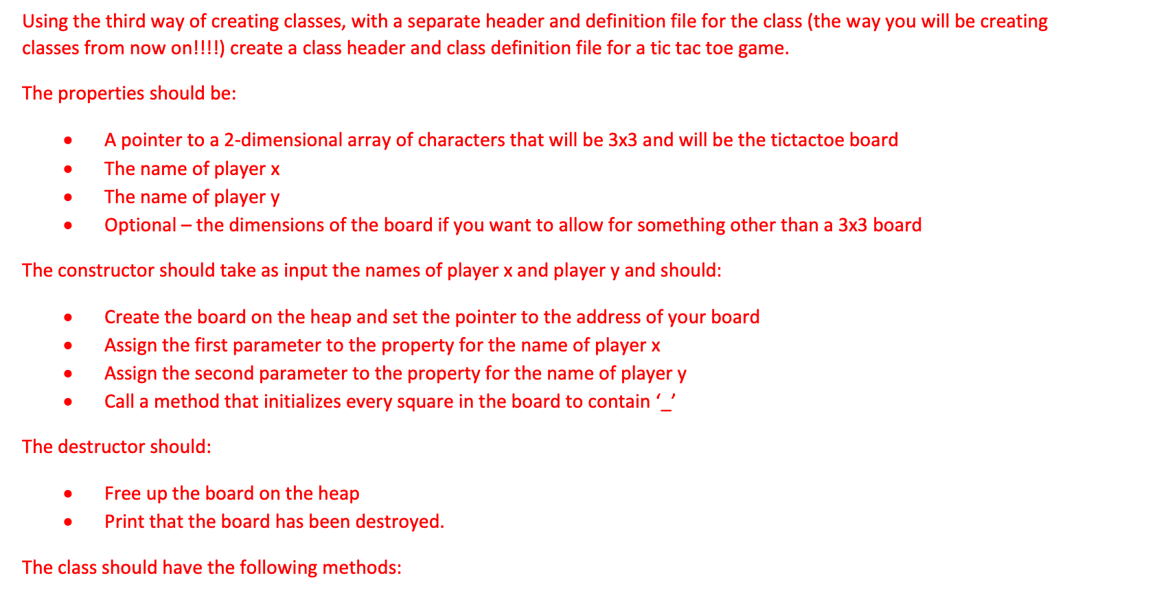 Solved Using the third way of creating classes, with a | Chegg.com