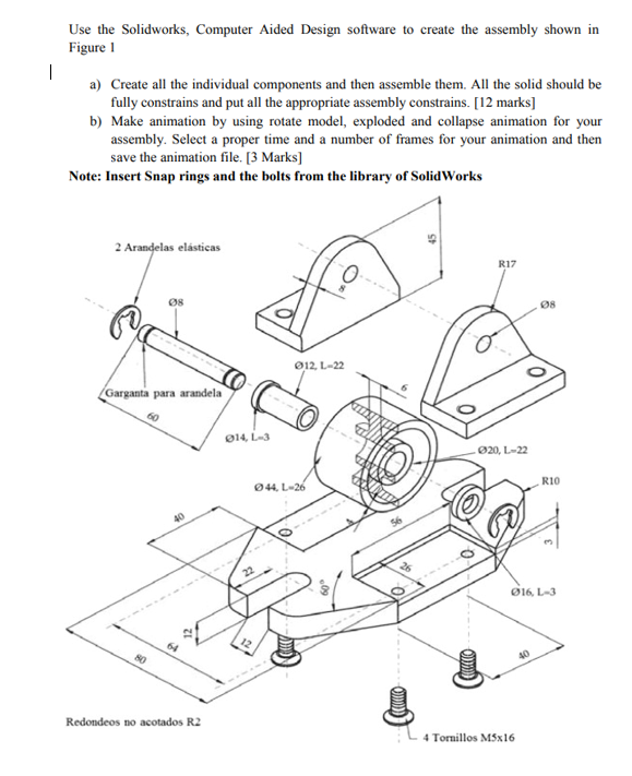 Solved Use the Solidworks, Computer Aided Design software to | Chegg.com