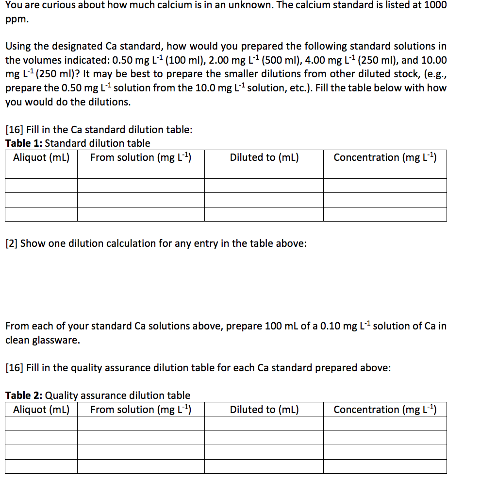 Solved You are curious about how much calcium is in an | Chegg.com