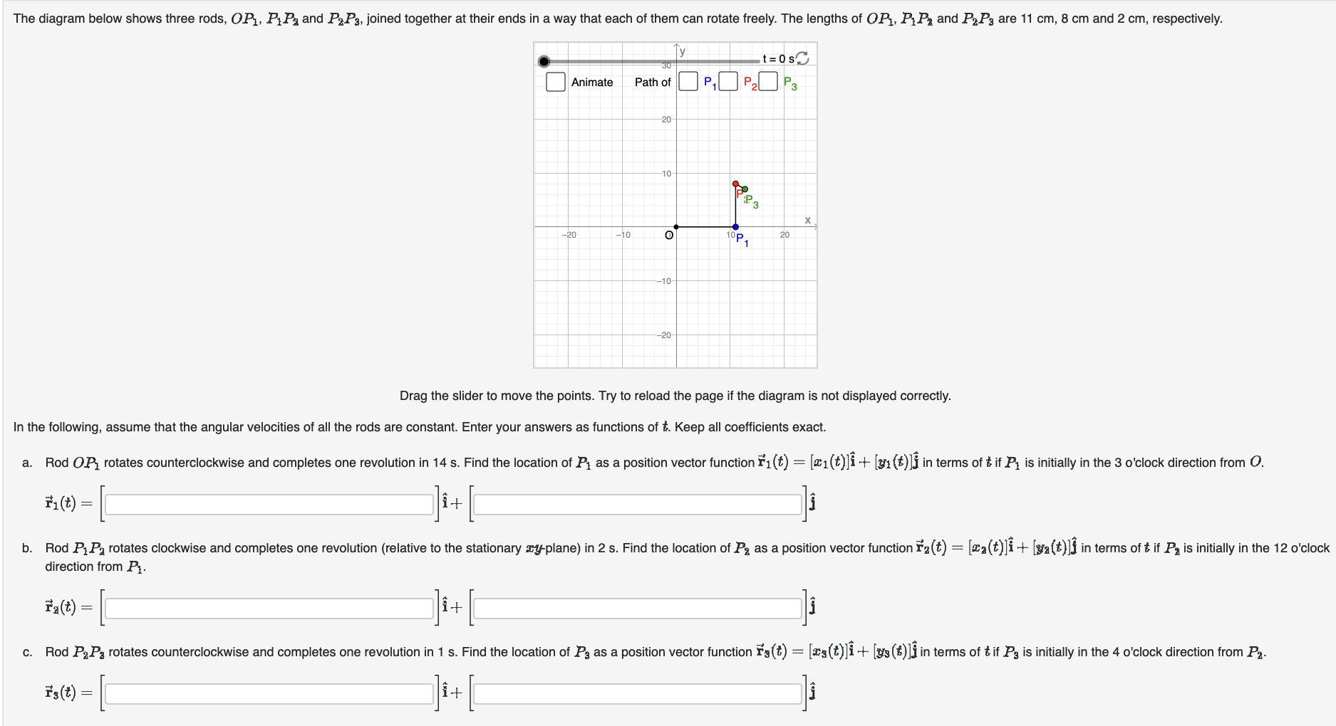 Solved Drag the slider to move the points. Try to reload the | Chegg.com