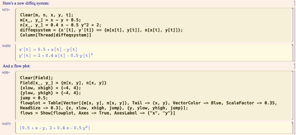 Solved Here's a new diffeq system: In(21):- Clear[m, n, x, | Chegg.com
