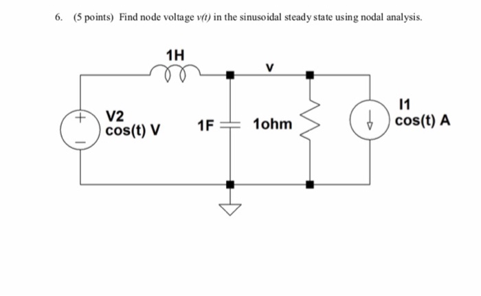 Solved 5. (5 points) Find current i(t) in the sinusoidal | Chegg.com Solved 5. (5 points) Find current i(t) in the sinusoidal | Chegg.com