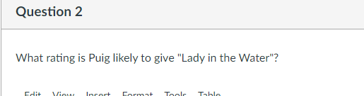 Solved Consider the following movie ratings. Answer the | Chegg.com